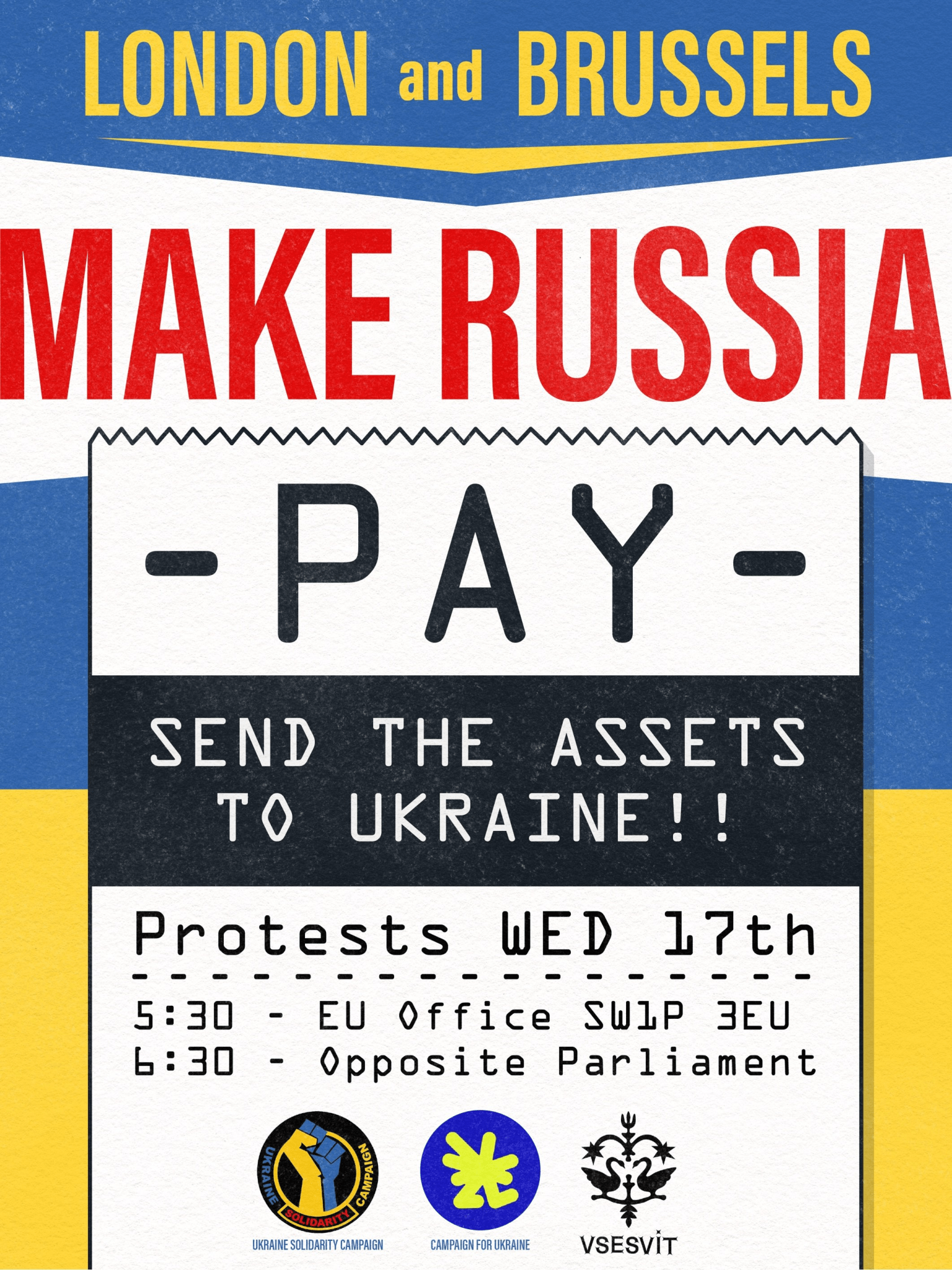 Protest 17 December: Make Russia pay – Send the assets to Ukraine ...
